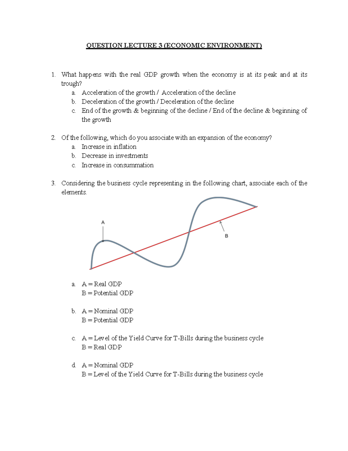 Lecture 3 exercices - As title suggest, these are exercises - QUESTION ...