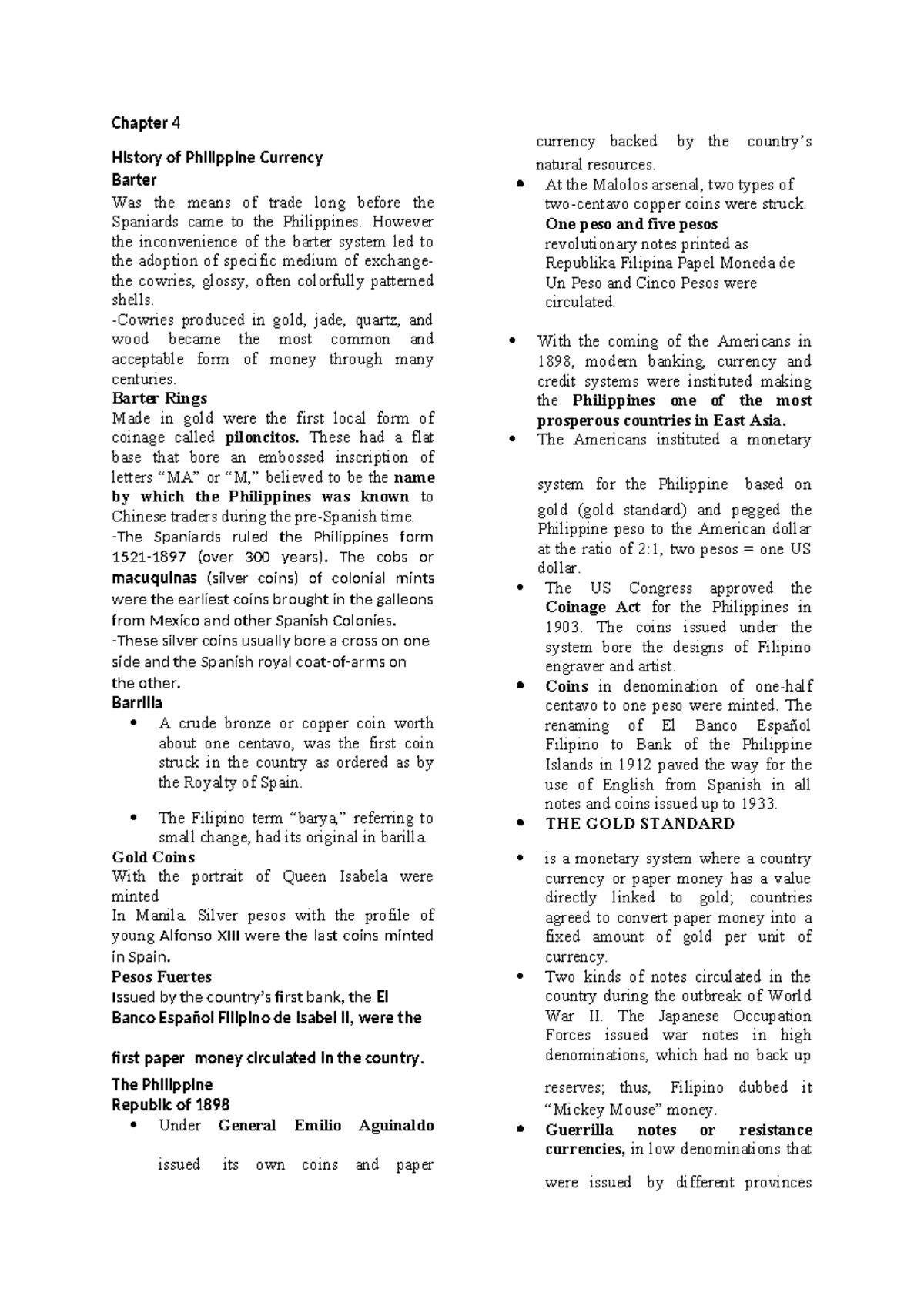 ECON Midterm Pointers - Notes and lesson from chapter 4 and chapter 8 ...