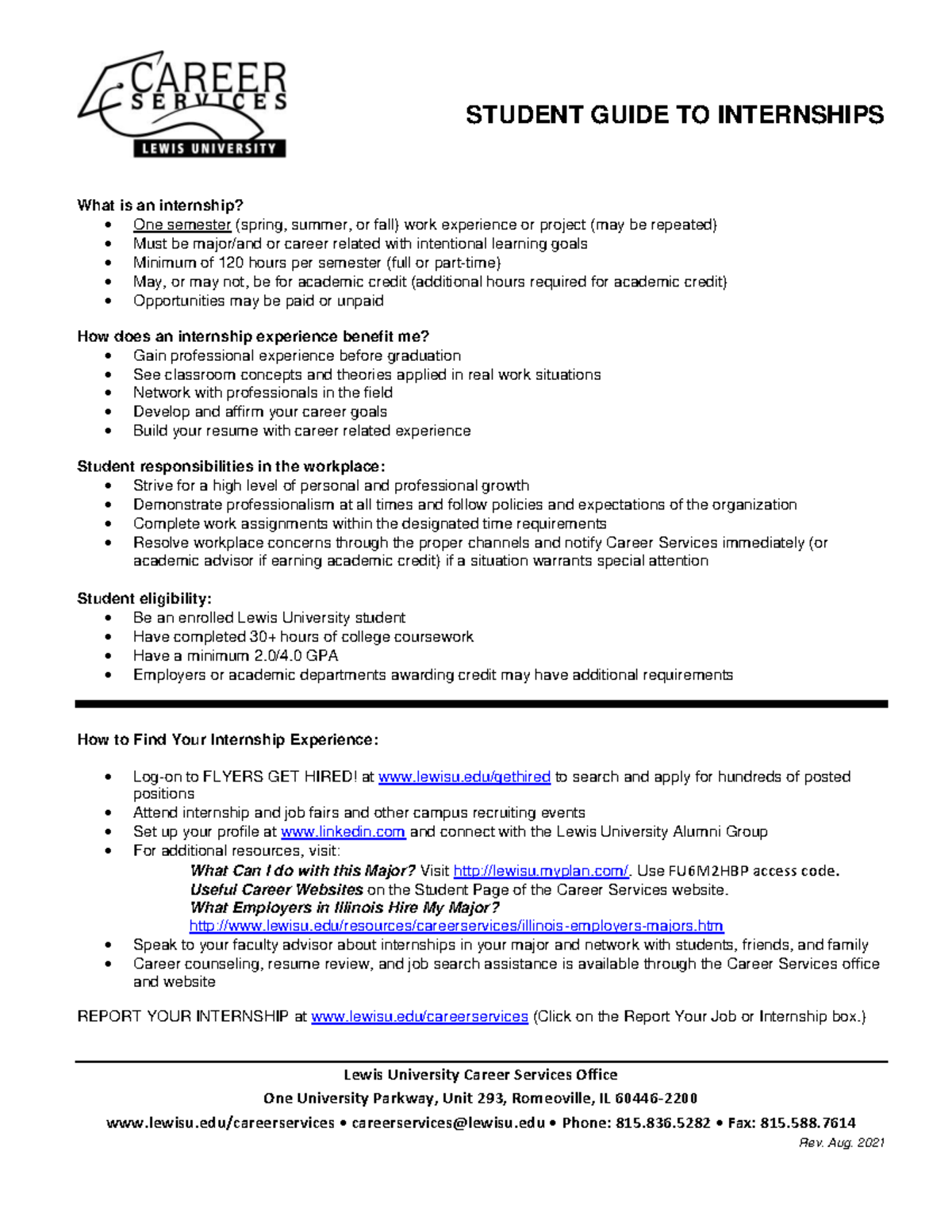 Student-Guide-to-Internships-2021 - STUDENT GUIDE TO INTERNSHIPS What ...