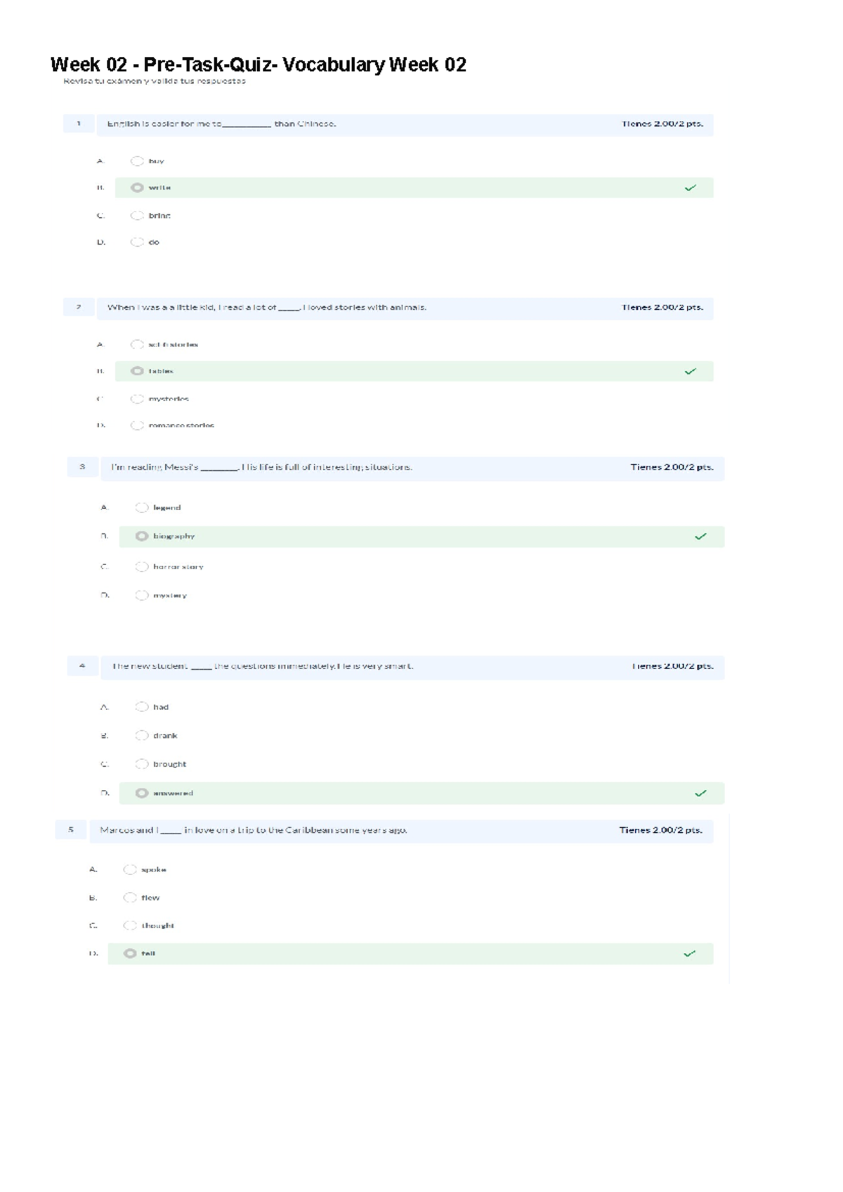 Week 02 - Pre-Task Quiz- Vocabulary Week 02 - Week 02 Vocabulary Week ...