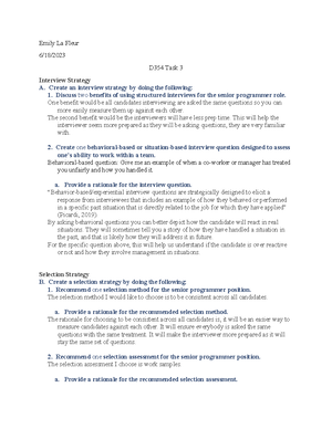 D354 Task 1 - This is task 1 for class d354 - Emily La Fleur 6/16 ...