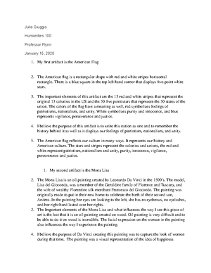 Artifacts Worksheet - school - HUM 100 Cultures and Arifacts Worksheet ...