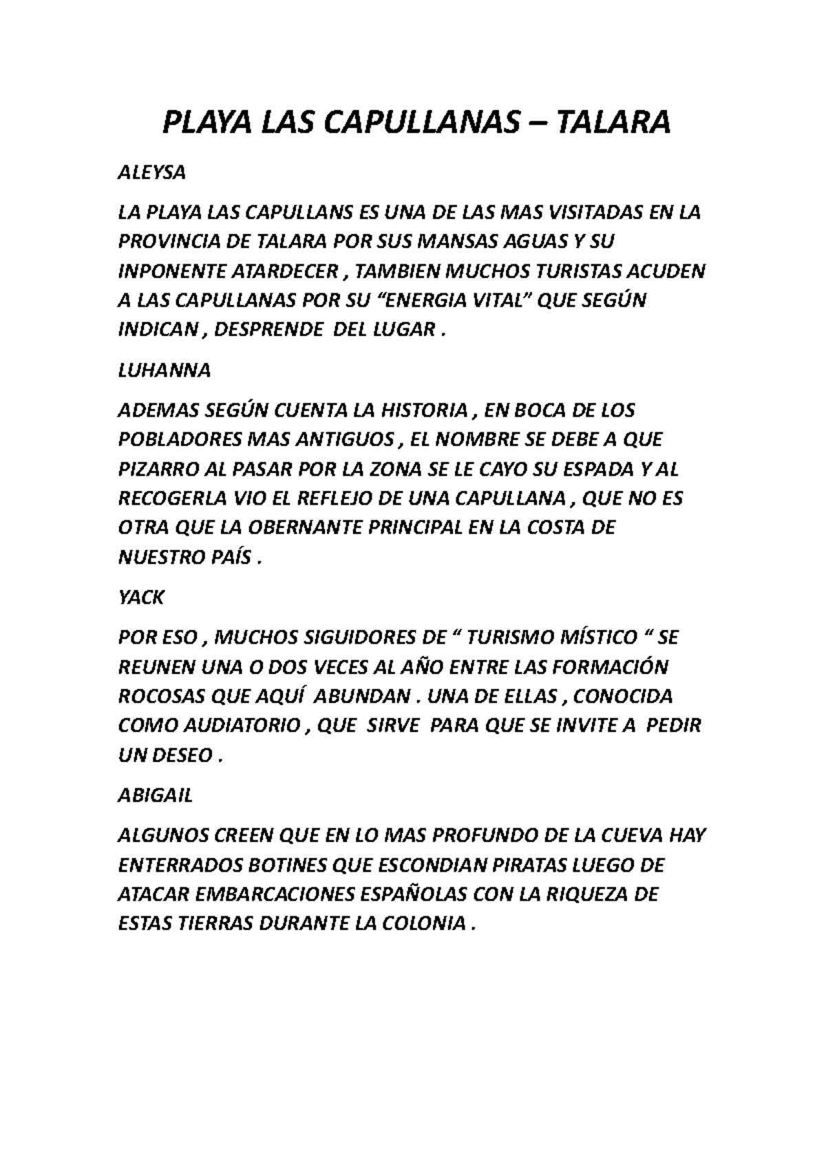 Playa LAS Capullanas - PLAYA LAS CAPULLANAS – TALARA ALEYSA LA PLAYA ...