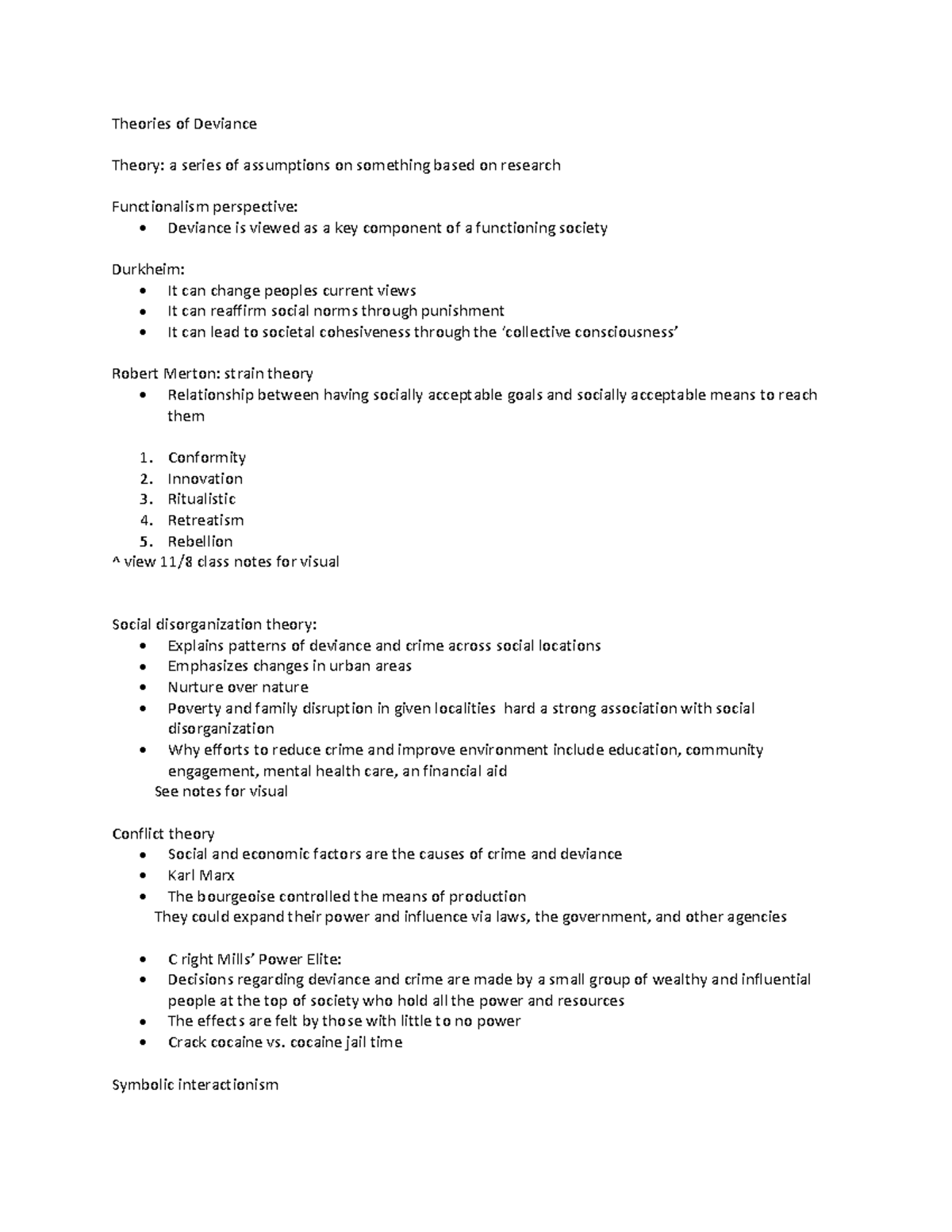 SOC101 06 - Professor Ortiz - Theories of Deviance Theory: a series of ...