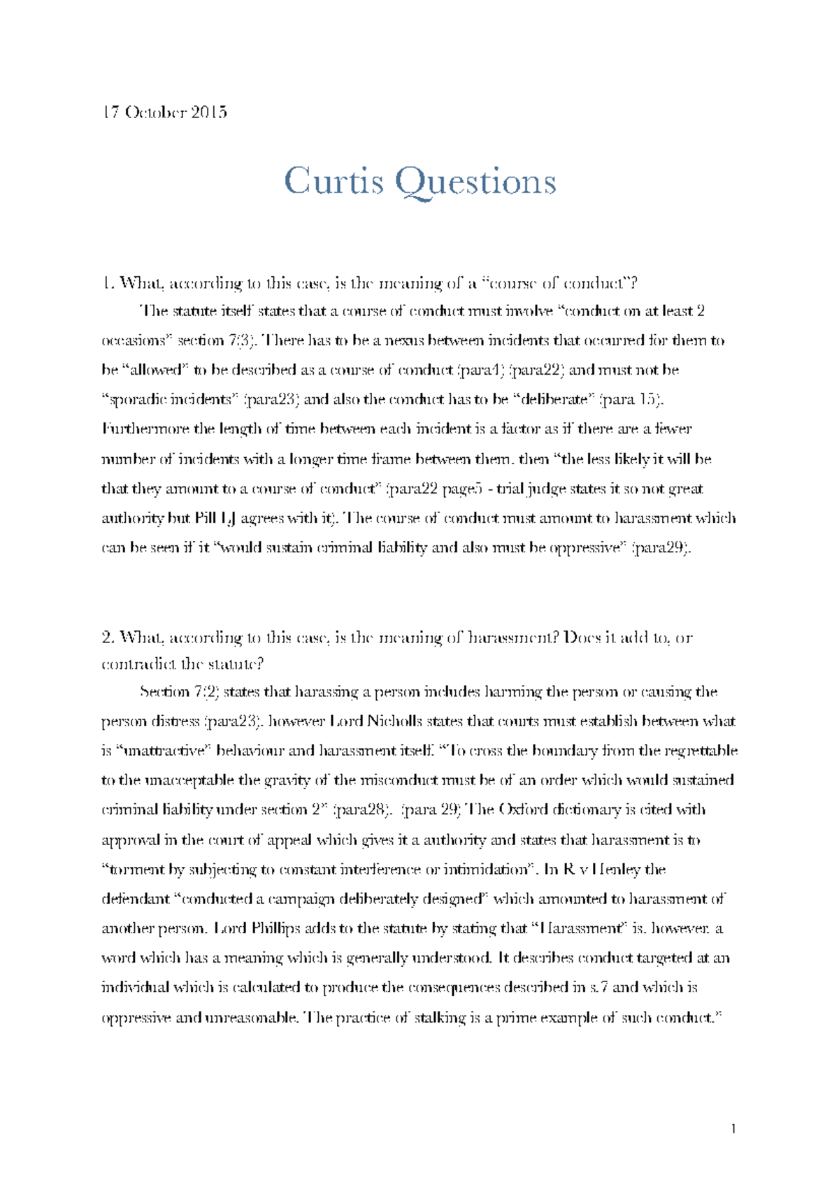 Curtis Questions - Lecture notes 1 - 17 October 2015 Curtis Questions 1 ...