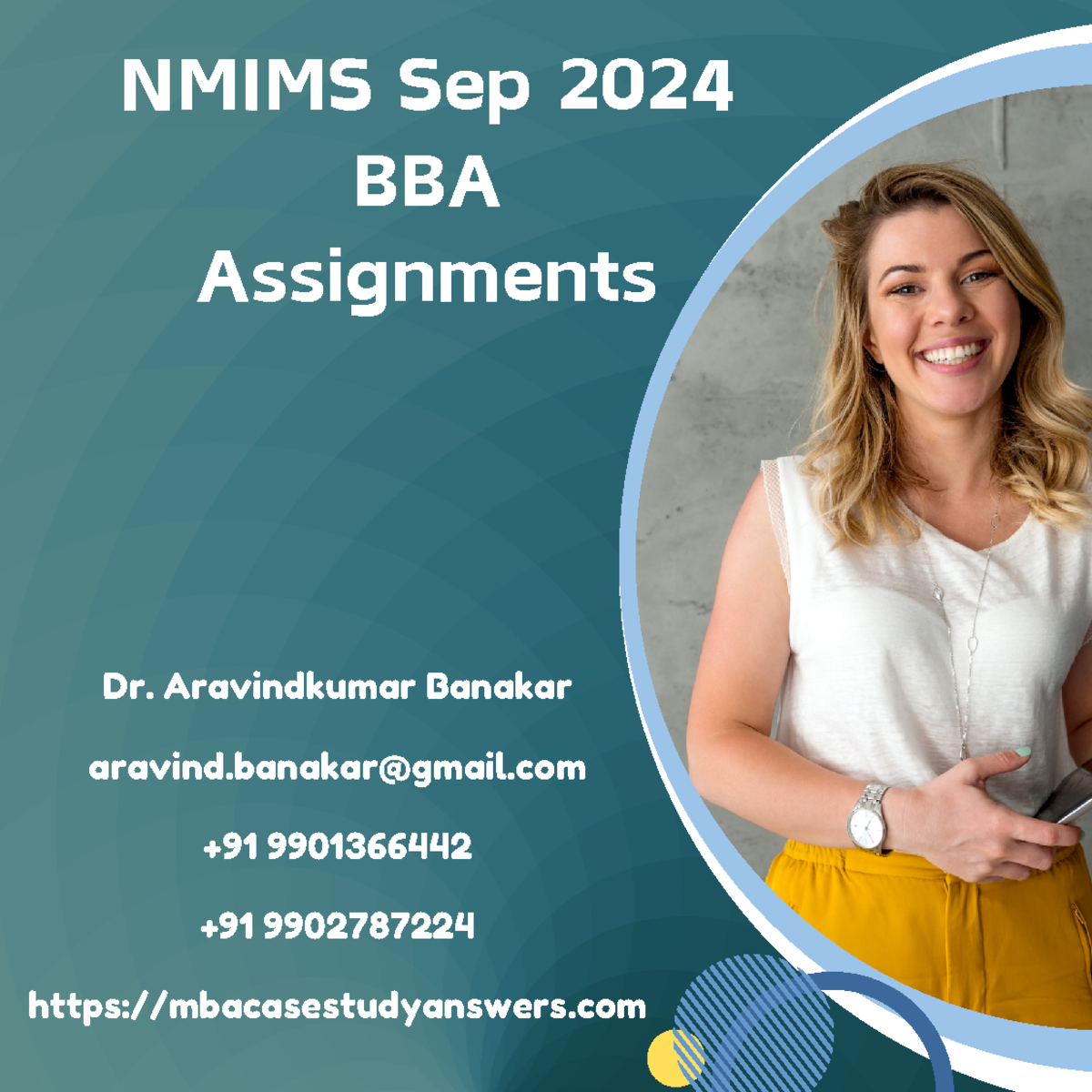 NMIMS SEP 2024 BBA Assignments by Dr. Aravind Banakar - 9901366442 - 9902787224 - Introductory ...
