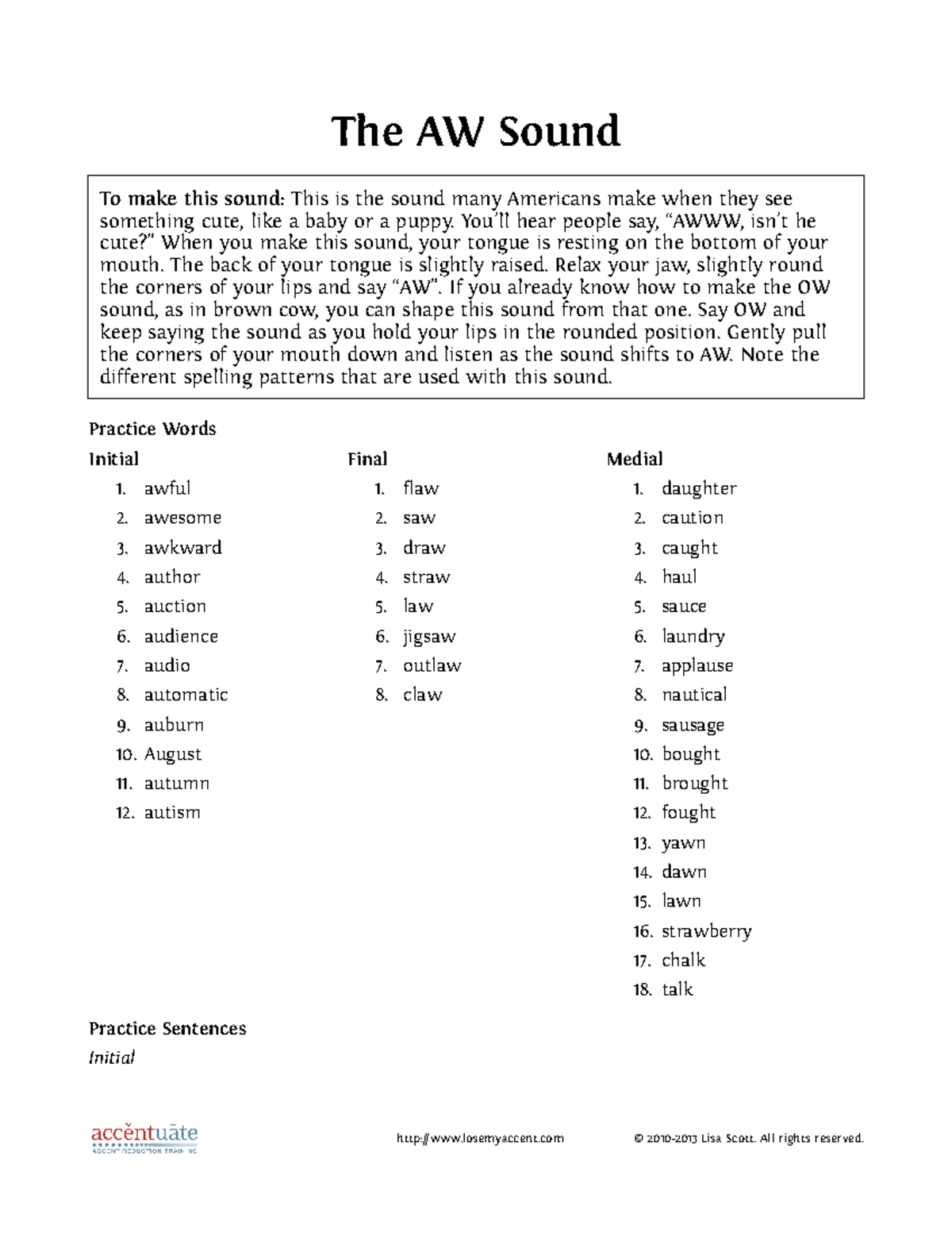 Aw-Sound - Lecture notes 02/06-07/2020 - The AW Sound To make this ...