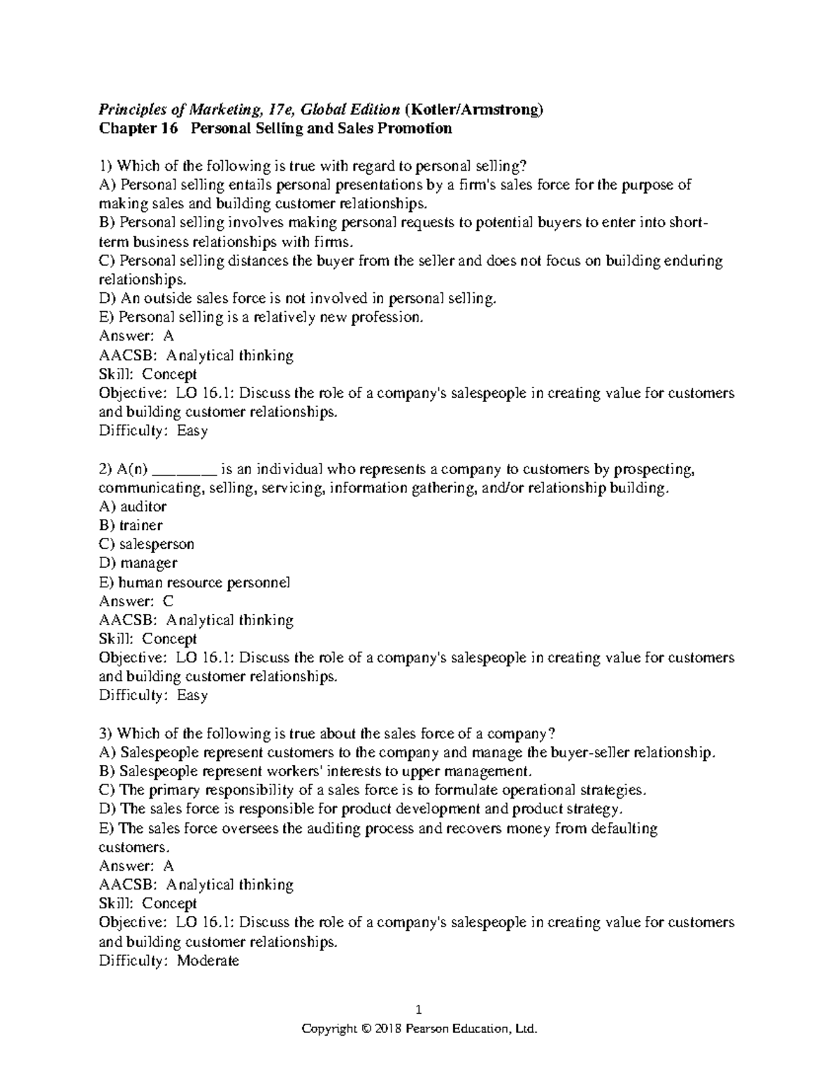 Chapter 16 - Testbanks - Warning: TT: undefined function: 32 Principles ...