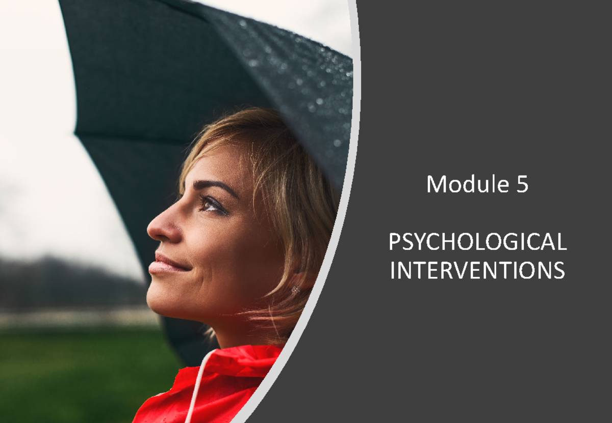 Module 5 - Tutorial 4 - Behavioural Intervention - Slides - Module 5 ...