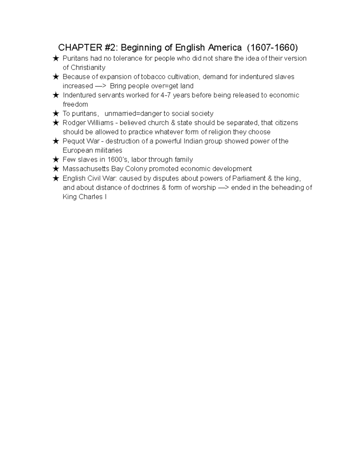 US History Notes - For chapter 2 of Give Me Liberty! - CHAPTER #2 ...