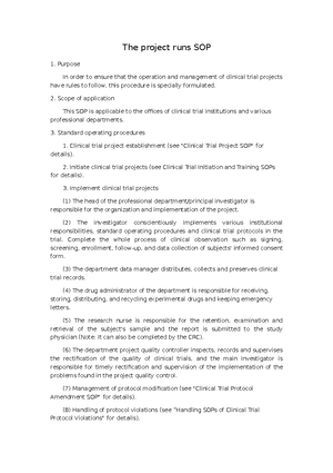 Overall project management - 1 Project: A one-time task undertaken in ...