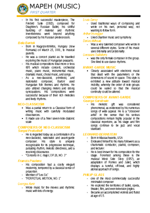 ARTS 10- QUARTER 1 - MODERN ART MODULE IN ARTS 10 FIRST QUARTER CONTENT ...