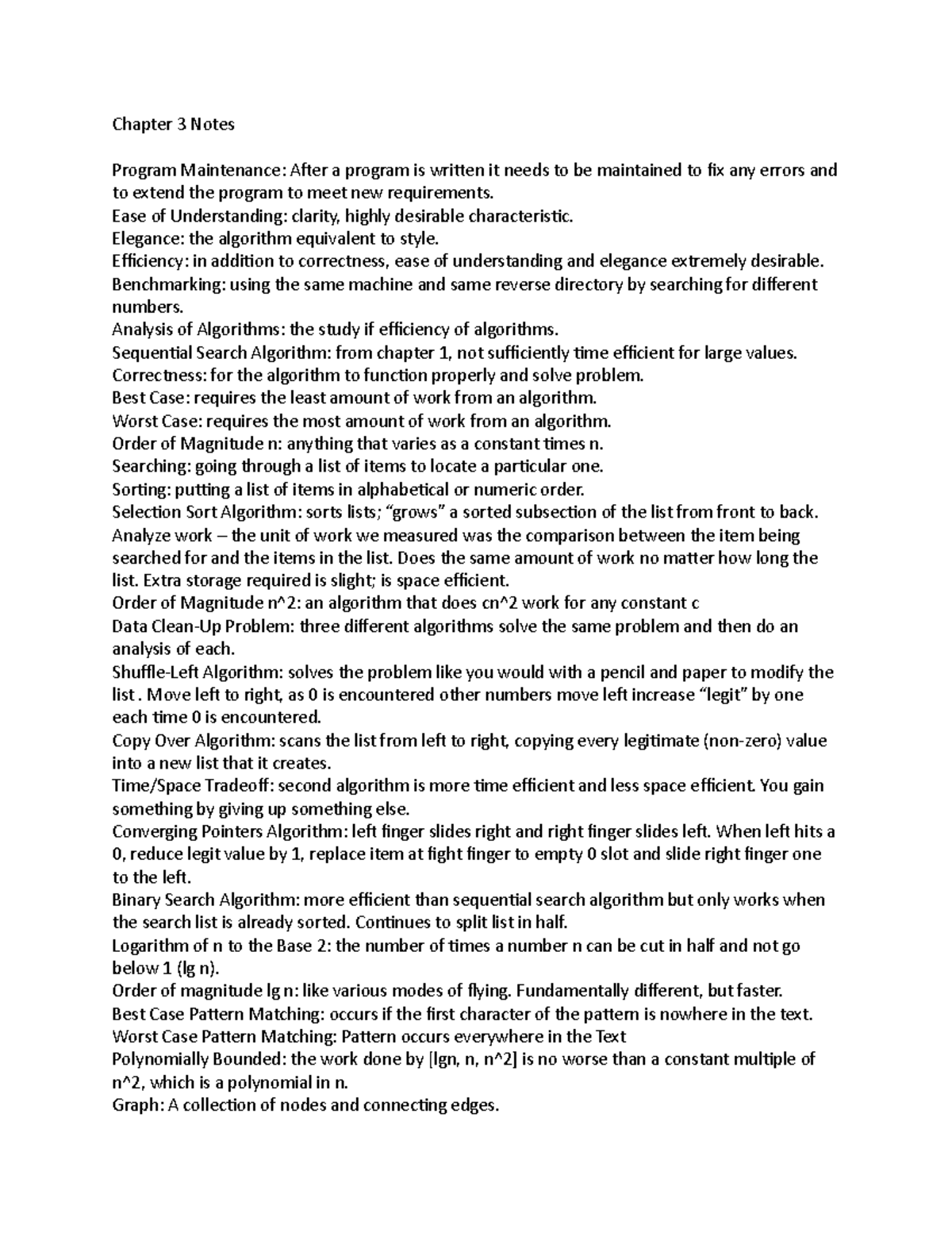 Invitation to Comuter Science Chapter 3 Notes - Chapter 3 Notes Program ...