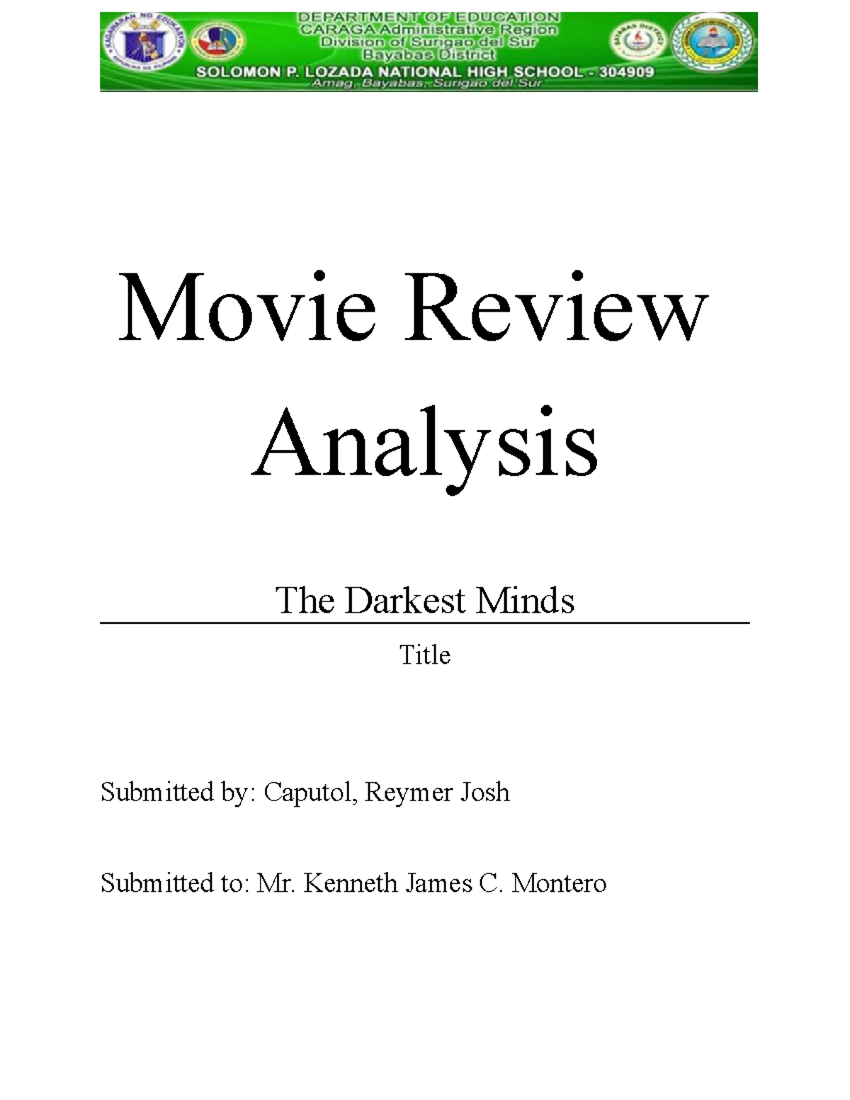 Movie Review 21st century ( Caputol) - Movie Review Analysis The ...