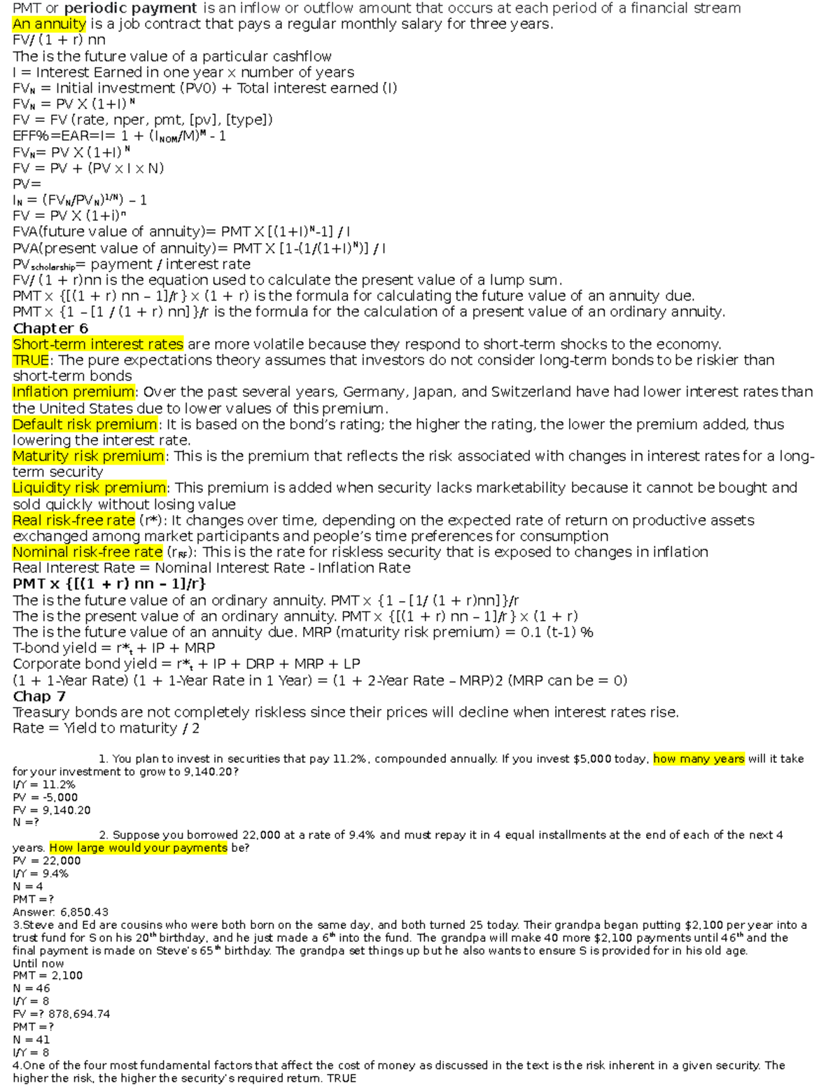 Midterm 2 - Bus 187 - I noted what I get in all lectures. - PMT or ...