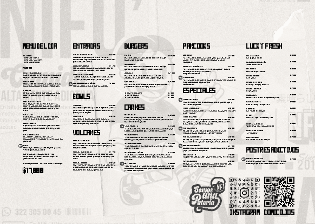 MENÚ NIFU NIFA ♨️‼️ - na información descriptiva - ESPECIALES CLASICA ...