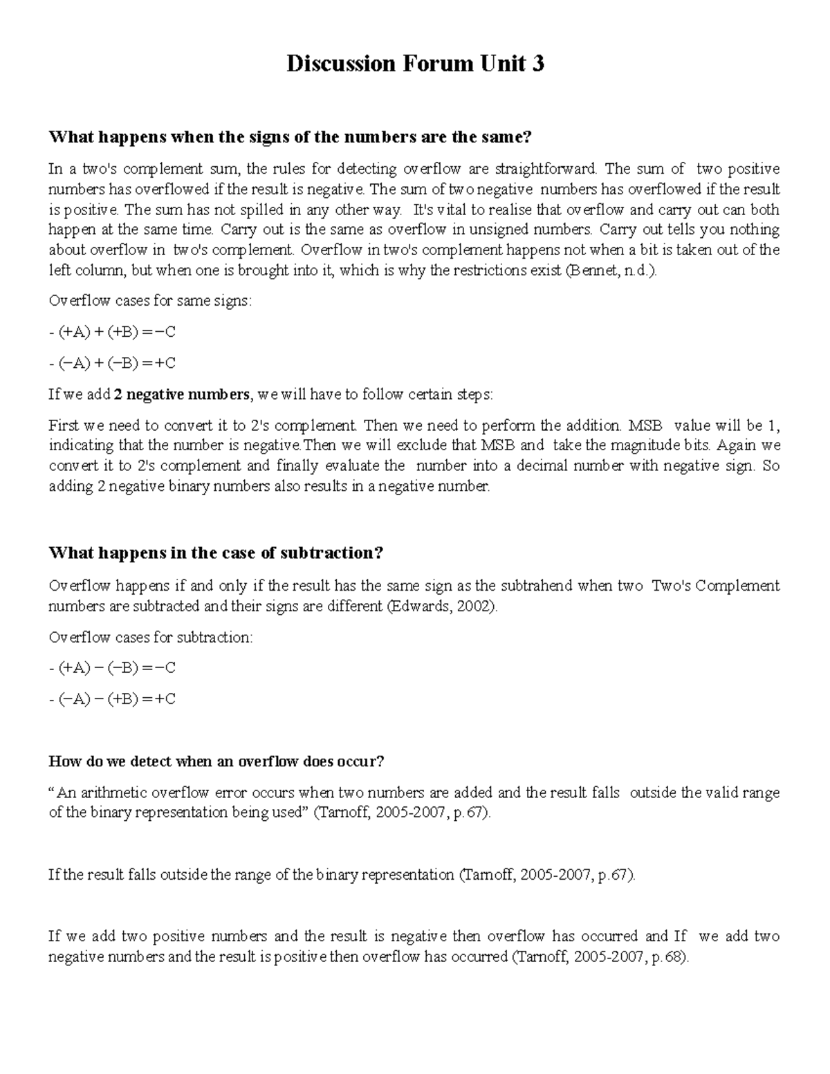 Discussion Forum Unit 3 - The sum of two positive numbers has ...