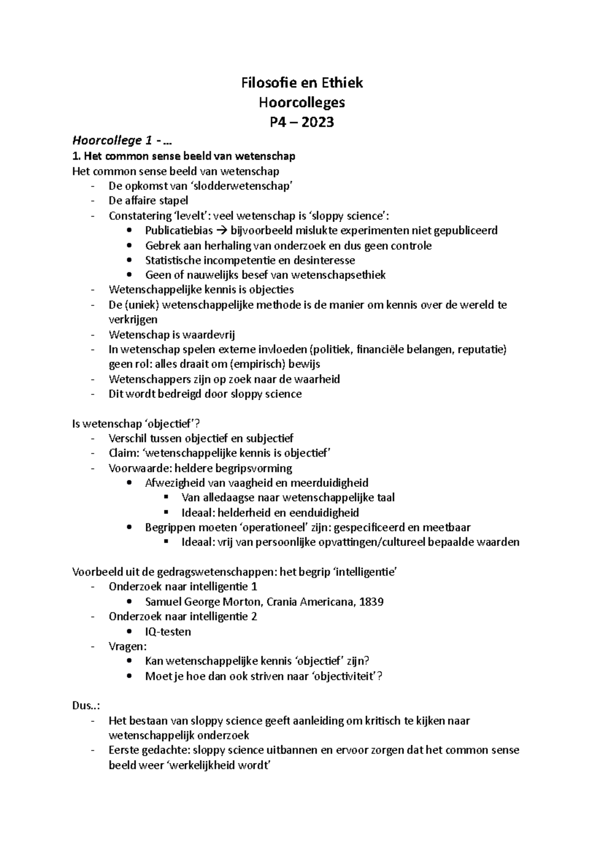 Hoorcolleges - Filosofie en Ethiek - 2023 - Filosofie en Ethiek ...