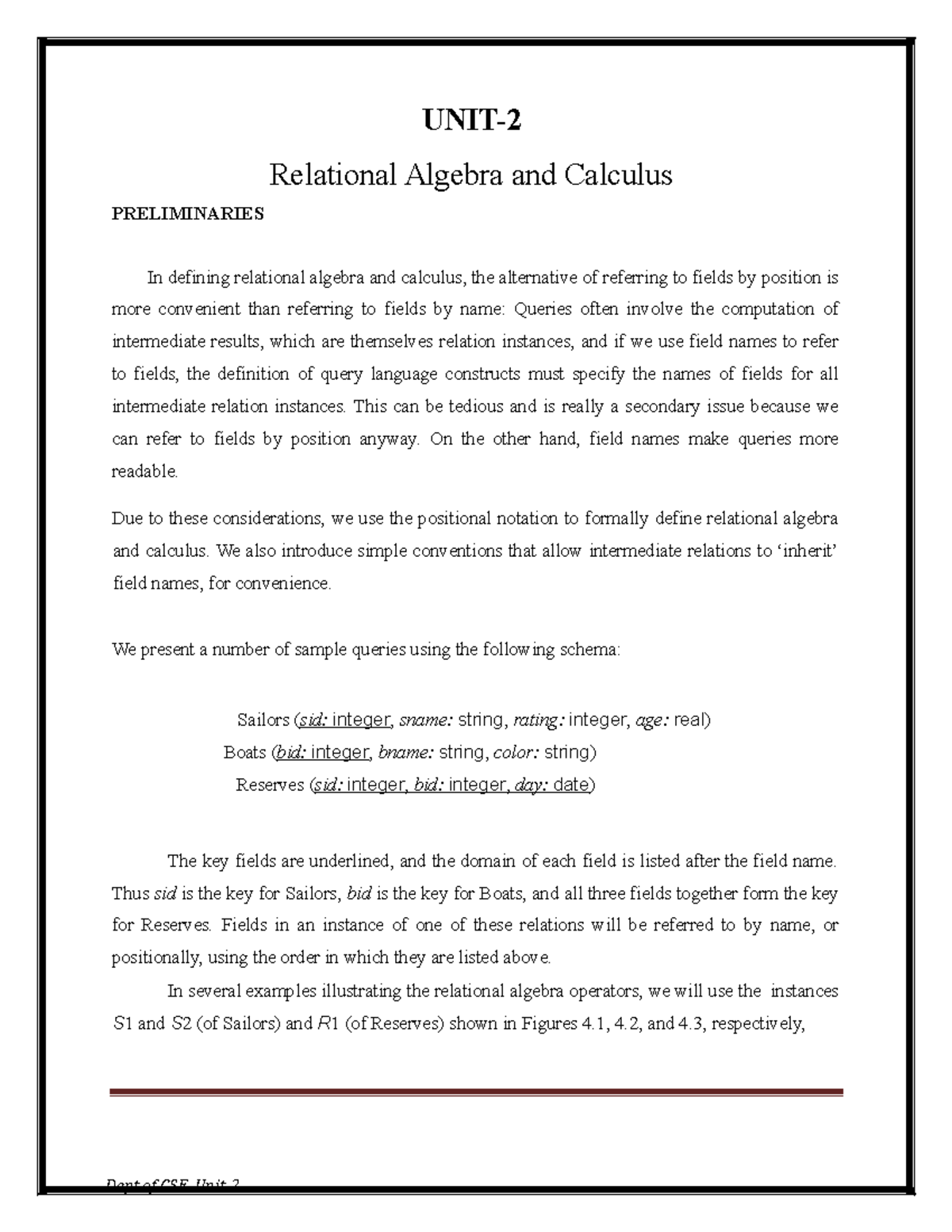DBMS removed-28-48 - BY RAHONI MAM - UNIT- Relational Algebra and ...