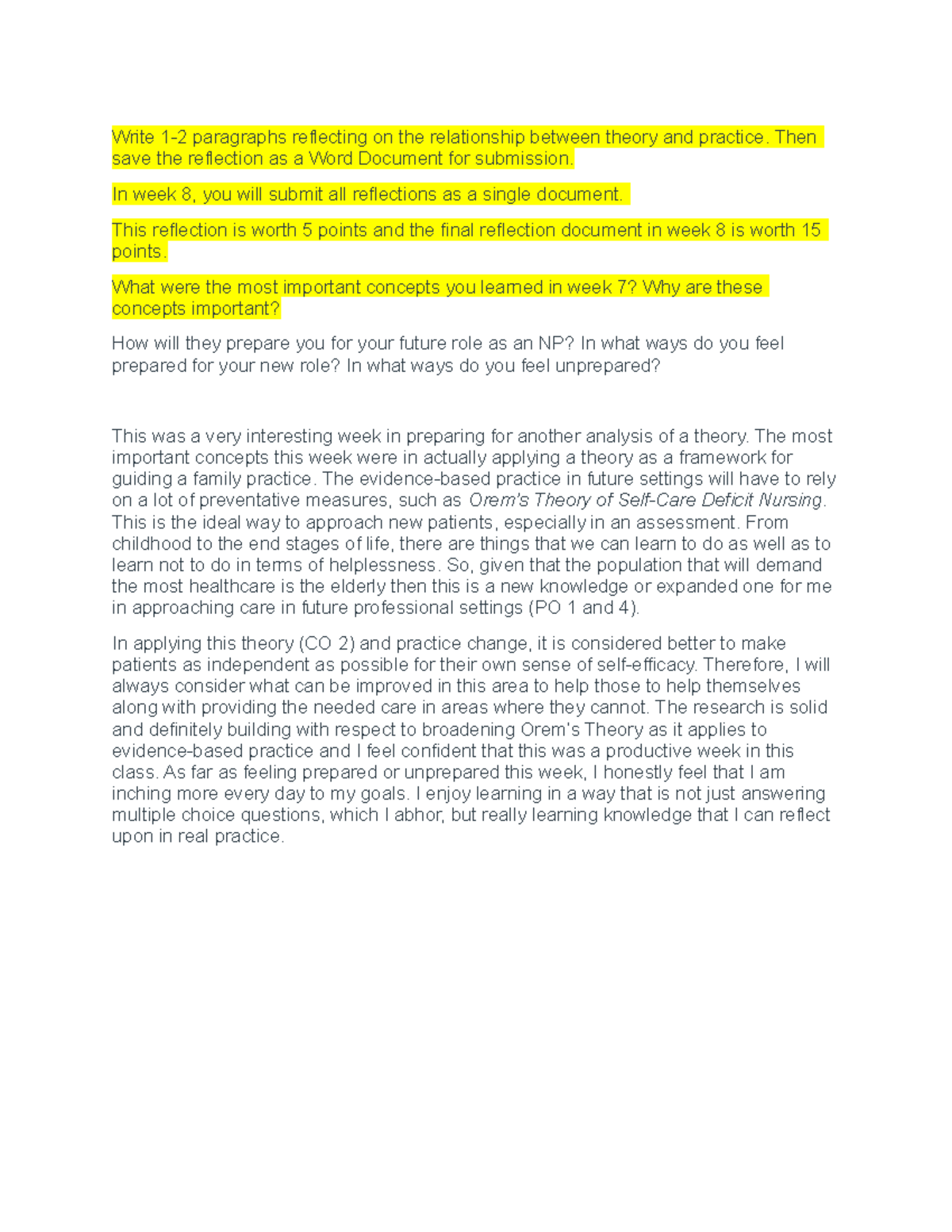 2.25 M.S. Reflection 7 - Misc. tutor work - Write 1-2 paragraphs ...