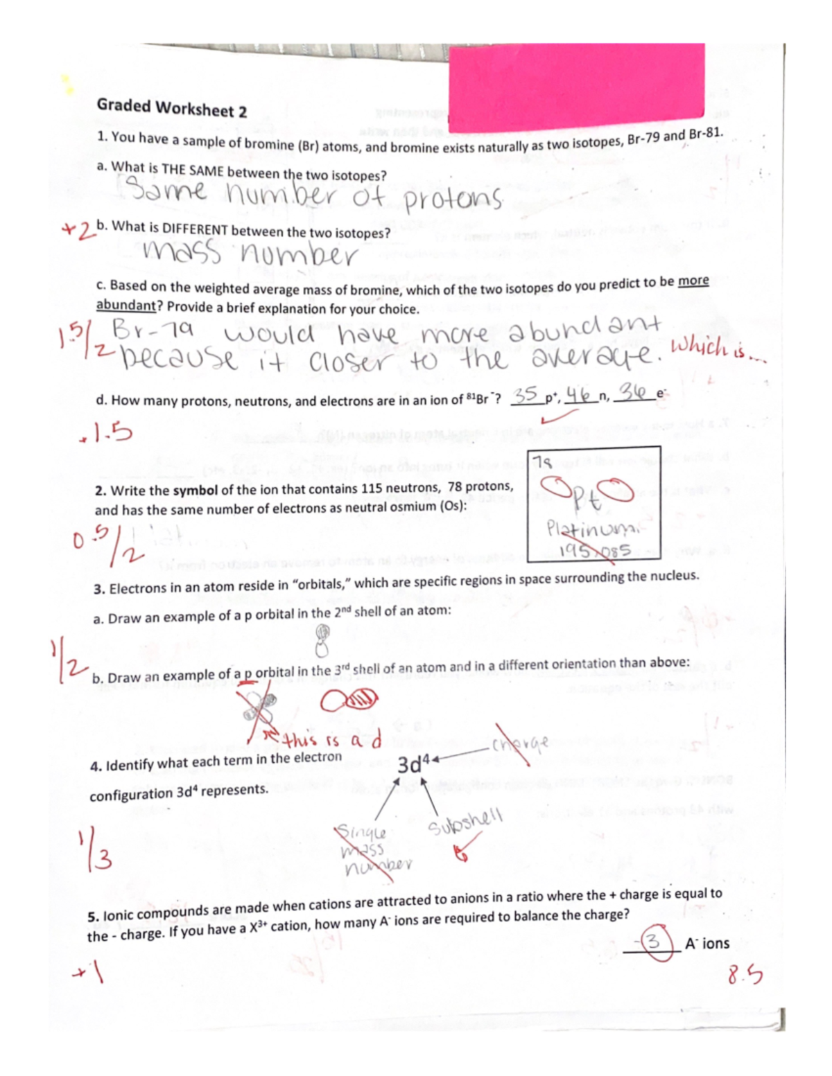 Graded Worksheet 2 - CHEM 161 - Studocu