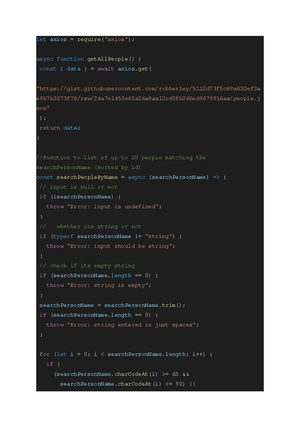 LAB 2 question - CS-546 Lab 2 The purpose of this lab is to familiarize ...