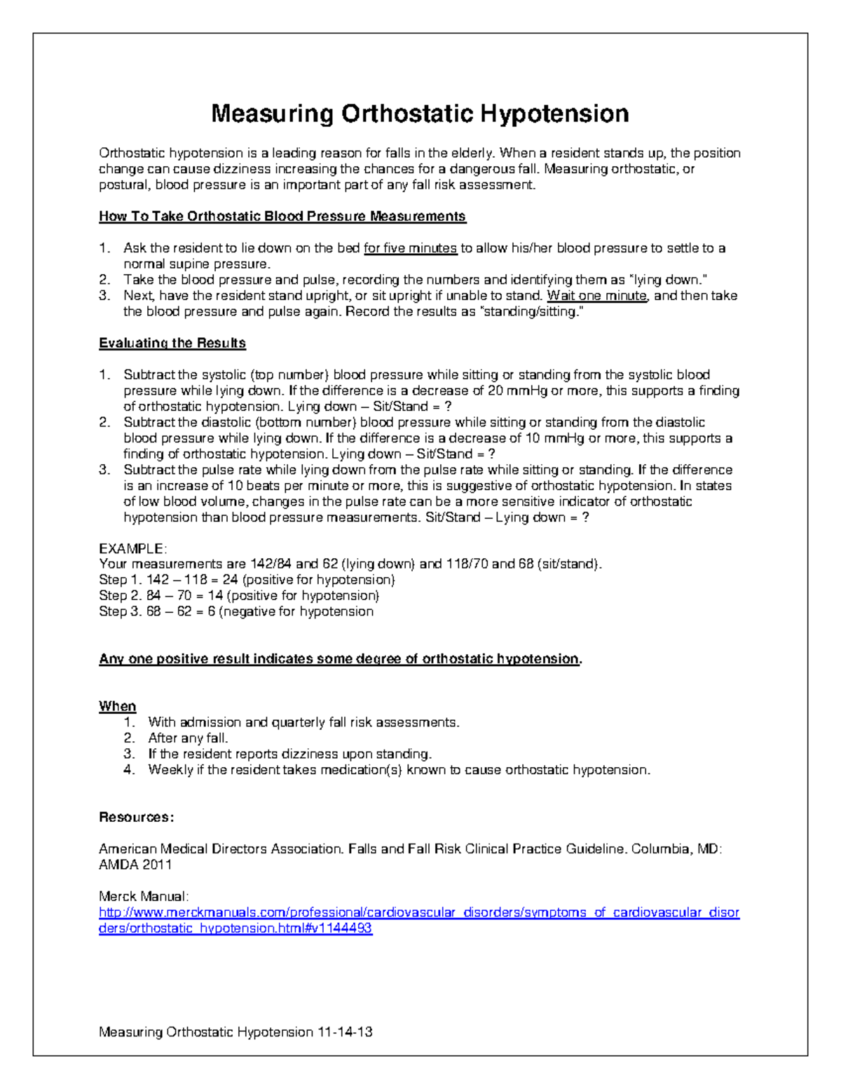 Measuringorthostatichypotension - Measuring Orthostatic Hypotension 11 ...