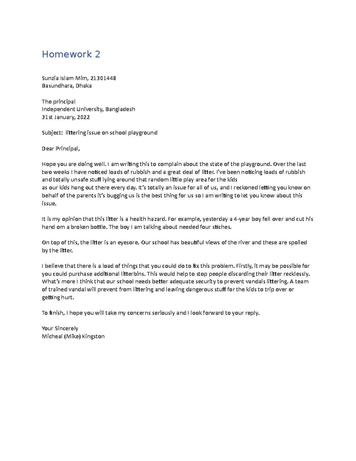 Homework-2 - homework 2 - Homework 2 Sunzia Islam Mim, 21301448 ...