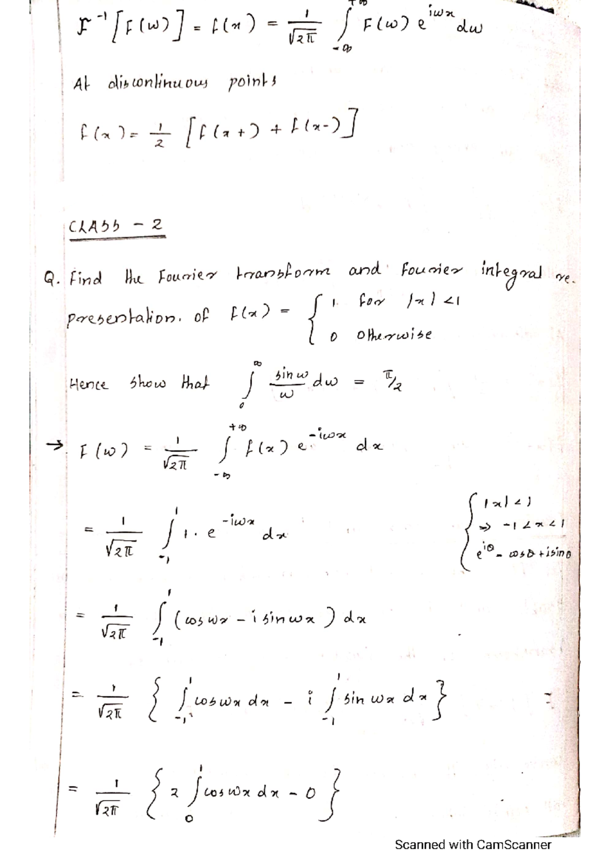 Doc 9 - fourier transformation - Computer Science and ENgineering - Studocu