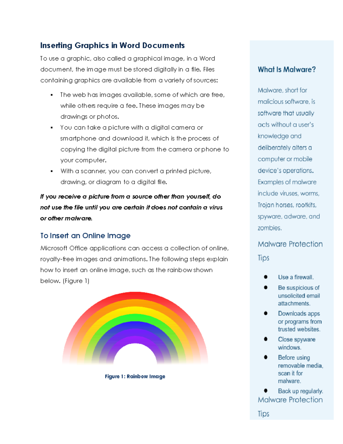 Inserting Graphics Final MICROSOFT WORD - End user Application - UiTM ...