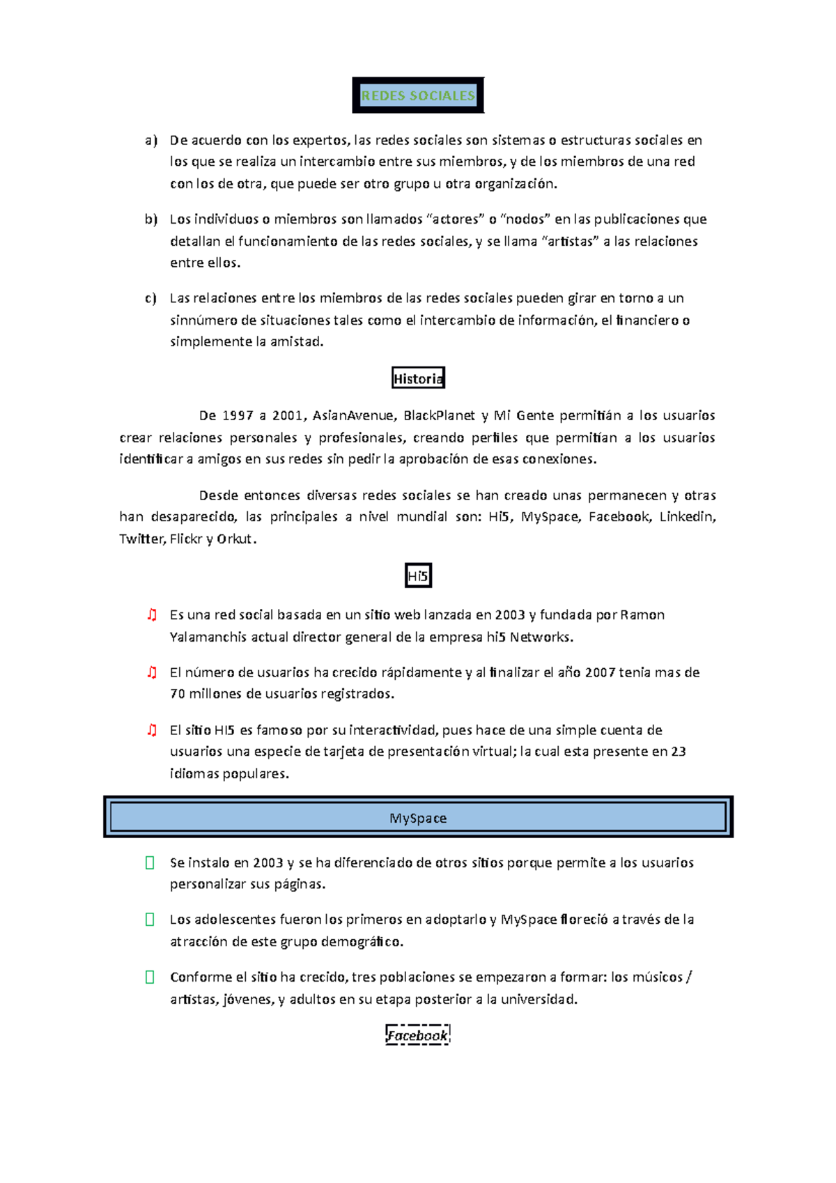 Word 2016-TP2- Obligatorio computación I - REDES SOCIALES a) De acuerdo con los expertos, las ...