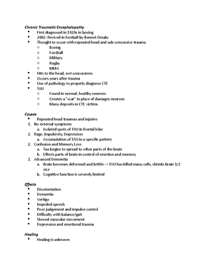 Biology of Social Issues 2/14 - Bio 2/ Chronic Traumatic Encephalopathy ...