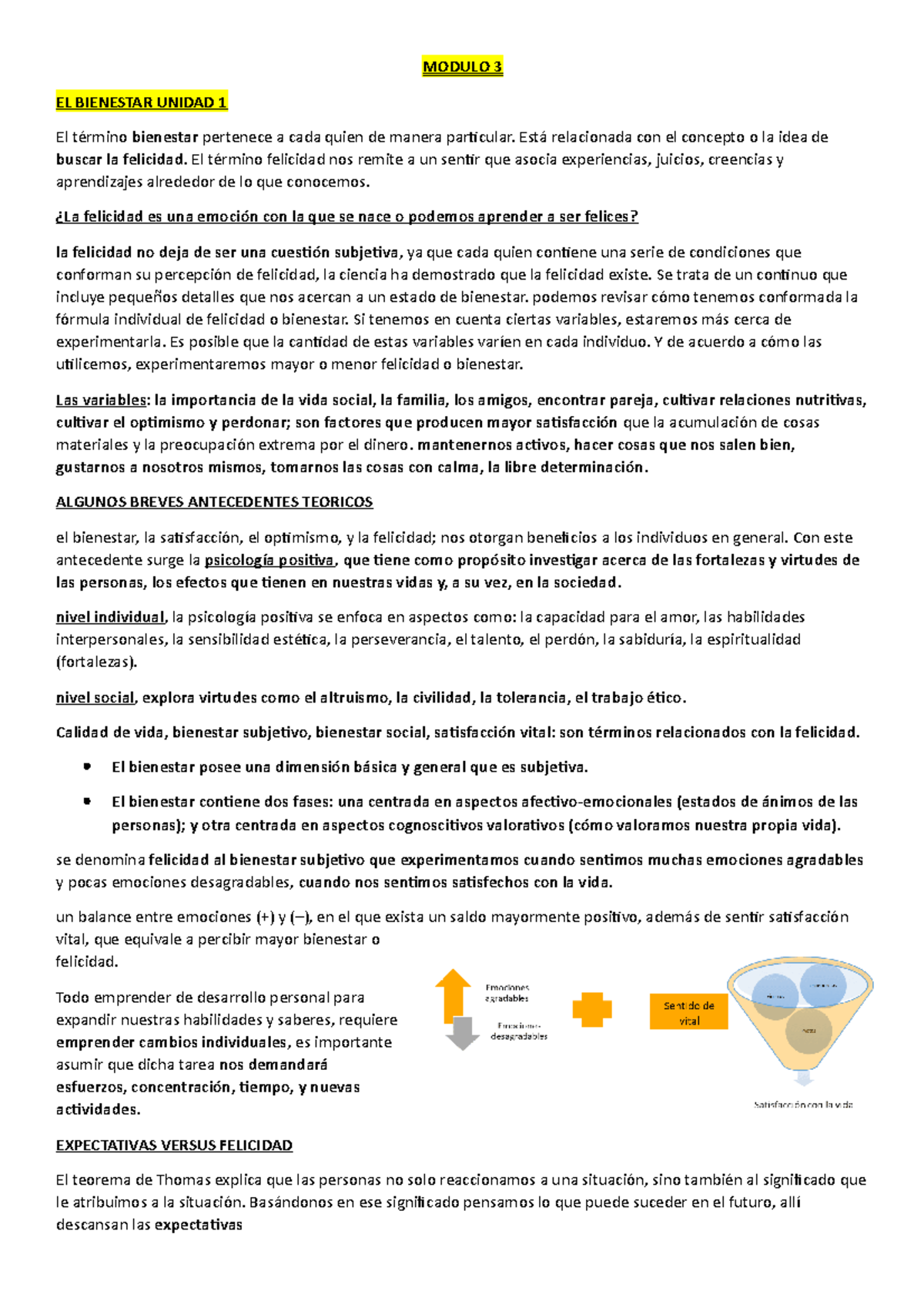Aprender modulo 3 y4 - MODULO 3 EL BIENESTAR UNIDAD 1 El término ...