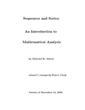 Sequence series functions - Chapter 2 Sequences and Series of Functions 2 Sequences of functions ...