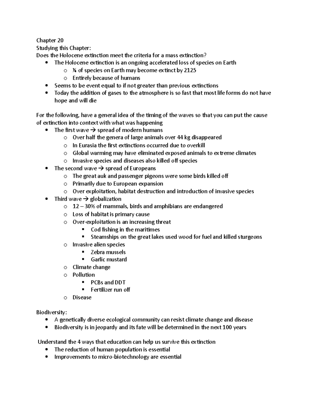 Chapter 20 - Lecture notes 20 - Chapter 20 Studying this Chapter: Does ...