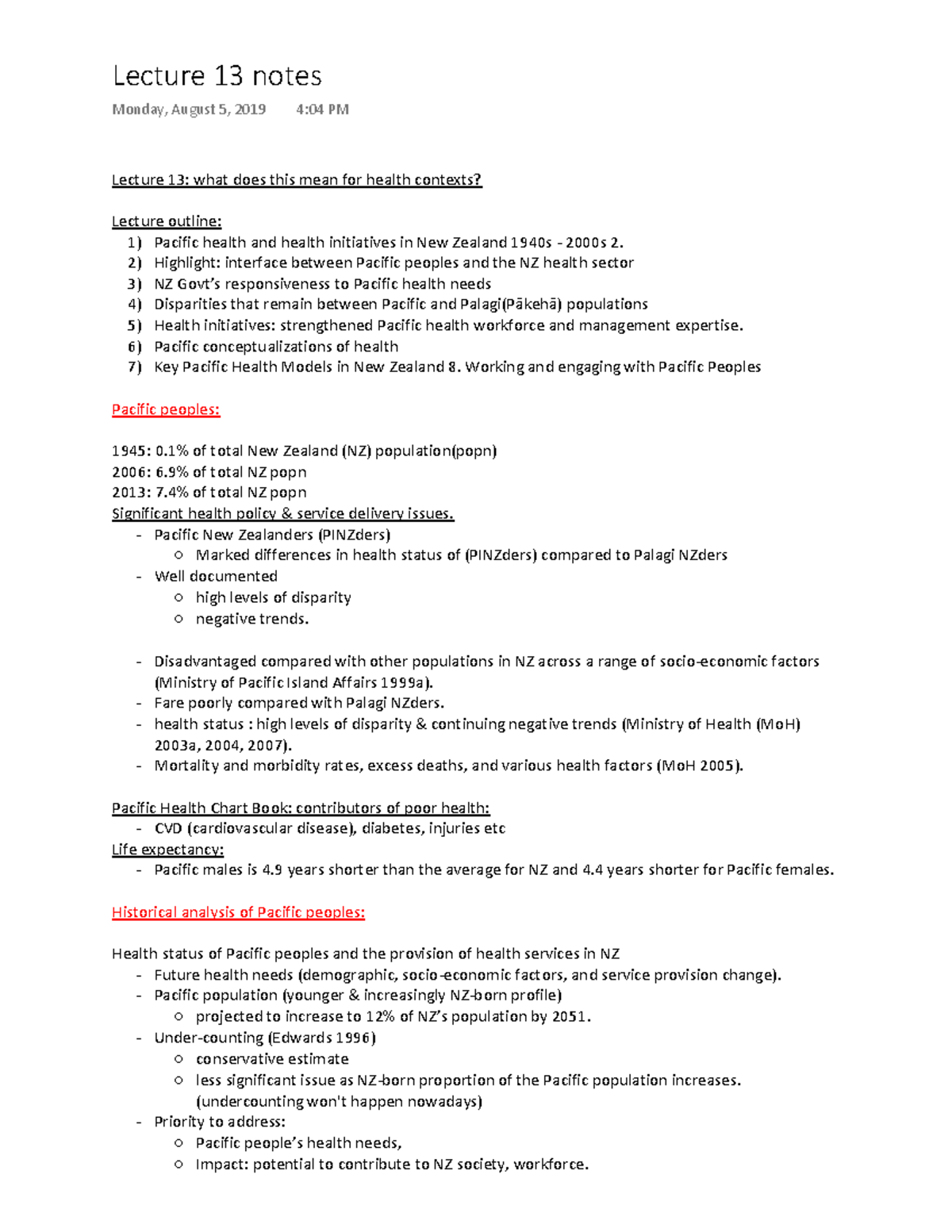 Lecture 13 - POPH192 - Warning: TT: undefined function: 32 - Studocu