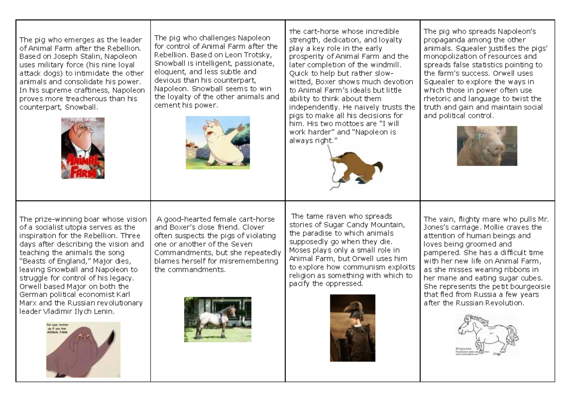 263223710 animal farm characters - The pig who emerges as the leader of ...