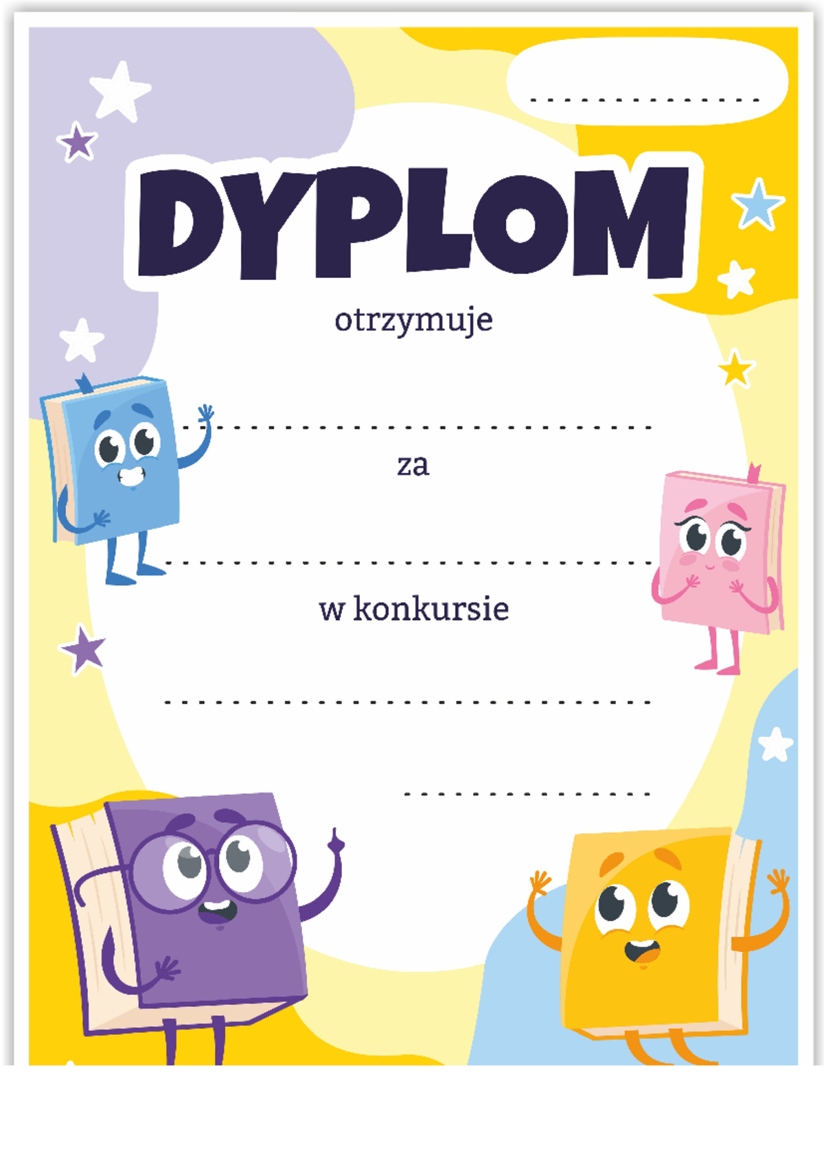 Słodki dyplom wzór - psychologia kreatywności - DYPLOM otrzymuje za W ...