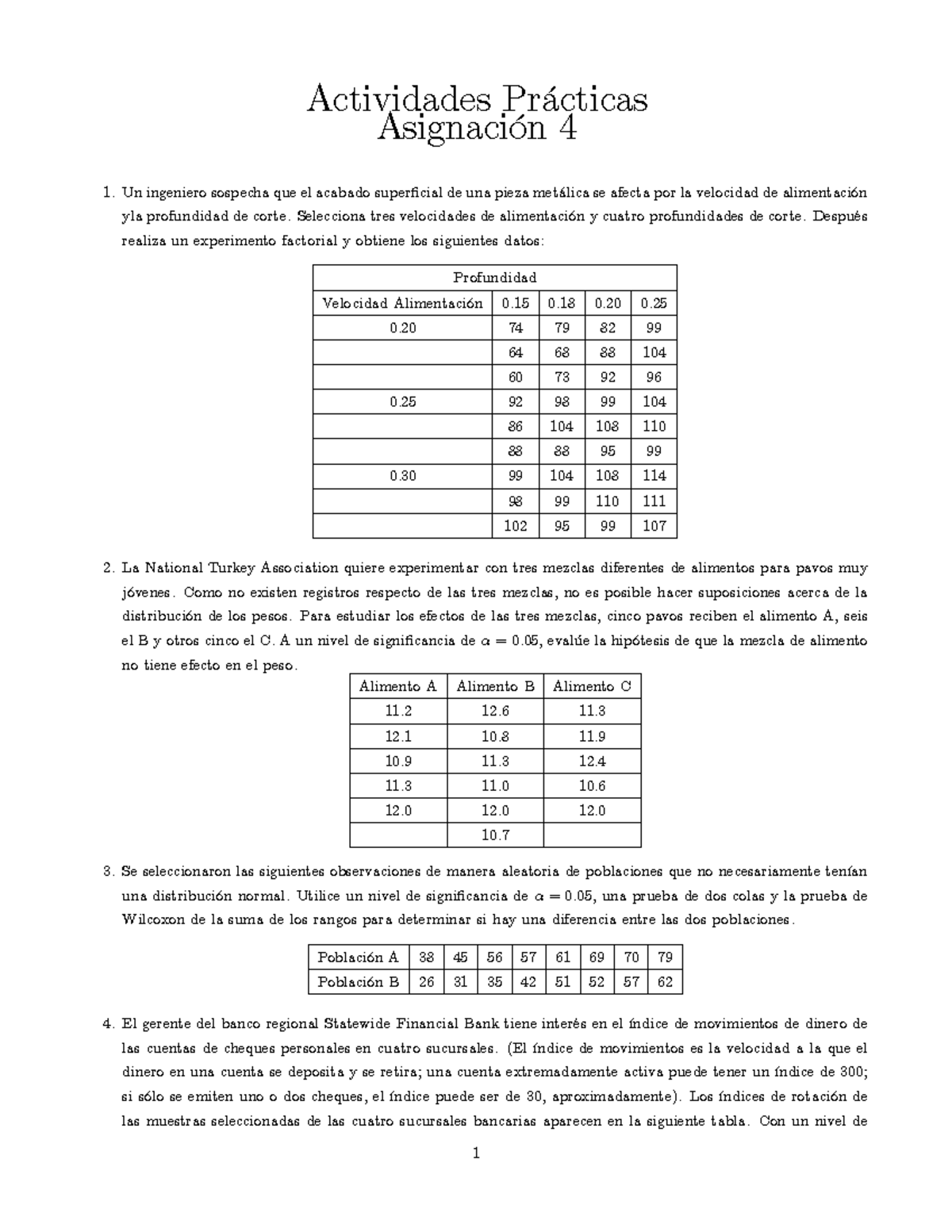 Asignacion 4 Modificada ( Doctorado, Enero 2023) - Actividades Pr·cticas AsignaciÛn 4 Un ...
