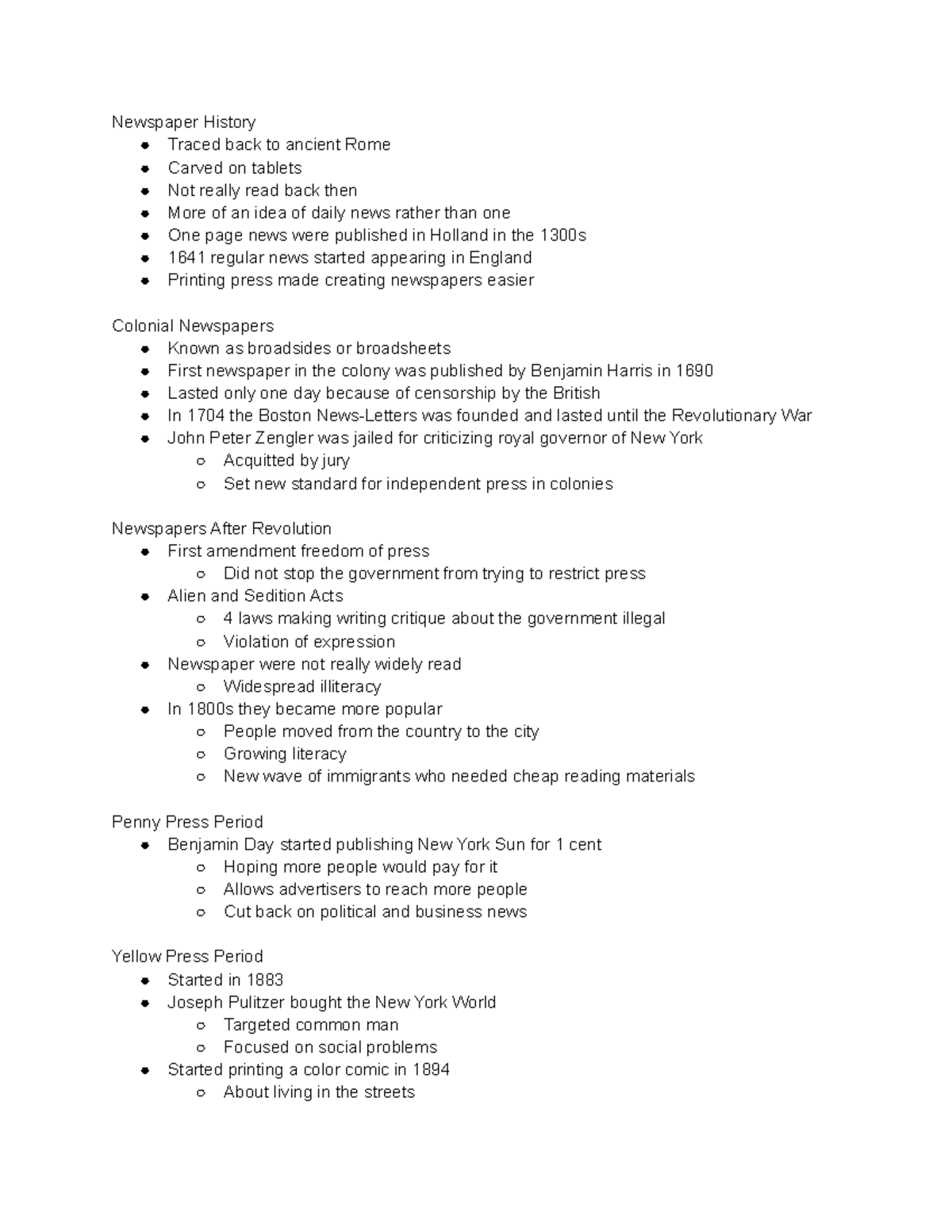 Chapter 4 Notes SCOM - Magazines - Newspaper History Traced back to ...