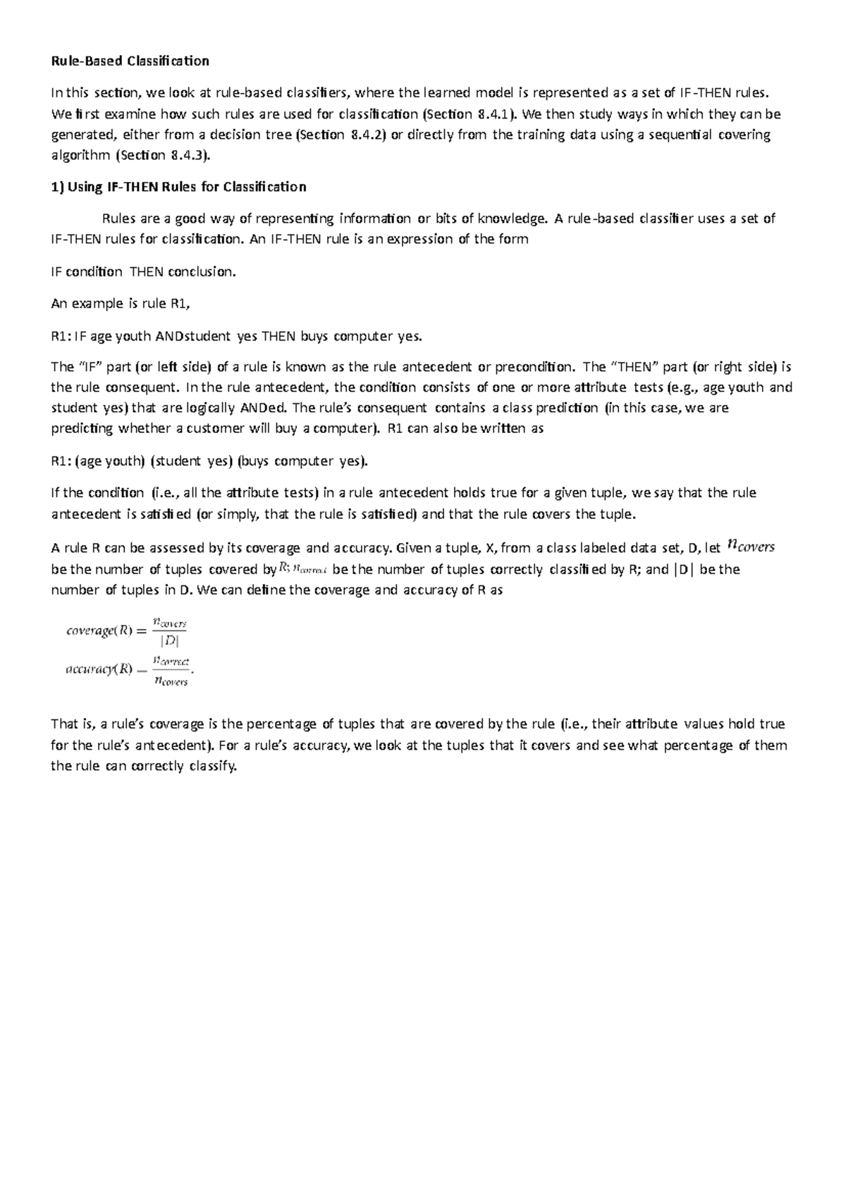 Rule Rule Based Classification Rule Based Classification In This Section We Look At Rule 0082