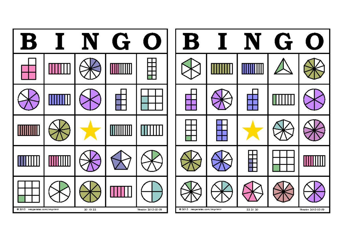 Bingo-de-fracciones - B I N G O H 2013 neoparaiso/imprimir 20 19 22 ...