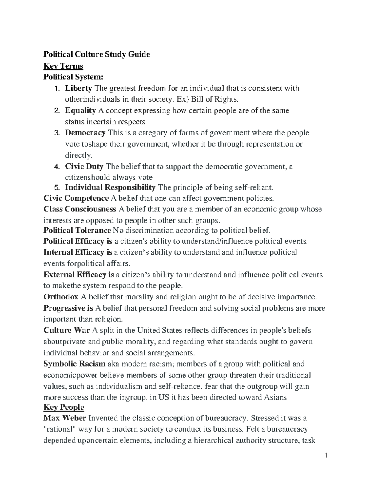 Gov Political Culture and its effects on Nursing Enviroment Study Guide ...