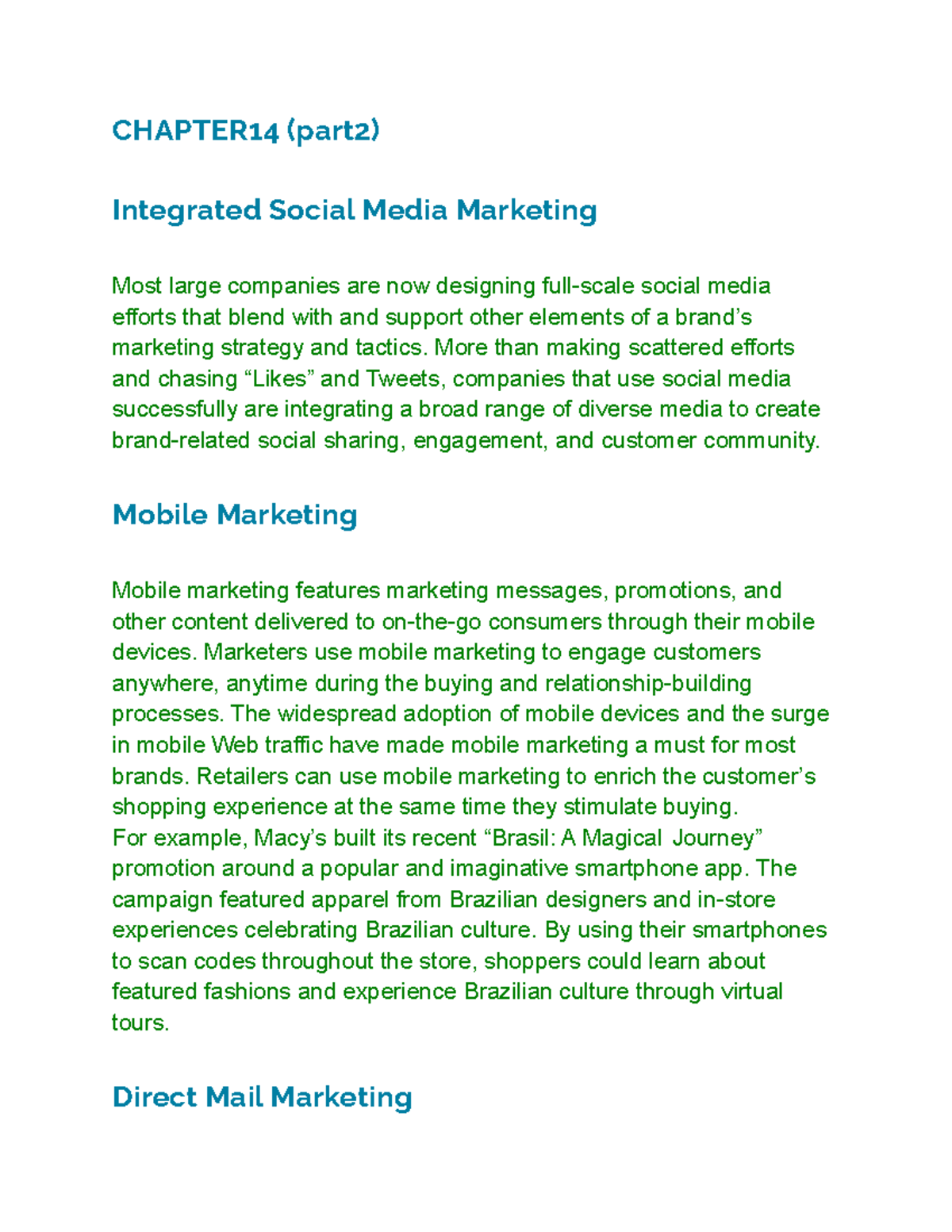 Chapter 14(part2) - Lecture notes/ Module13 - CHAPTER14 (part2 ...