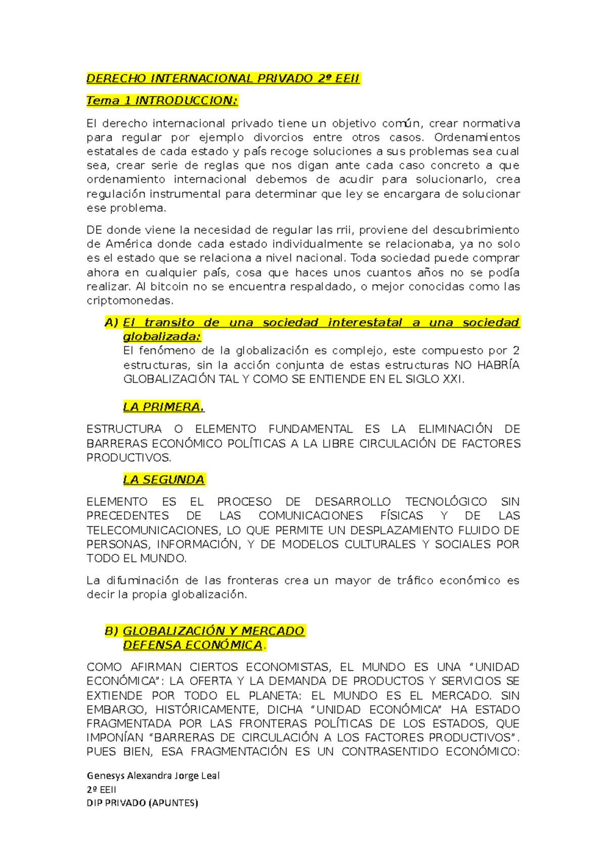 Derecho Internacional Privado 2º EEII Apuntes DE Genesys - DERECHO ...