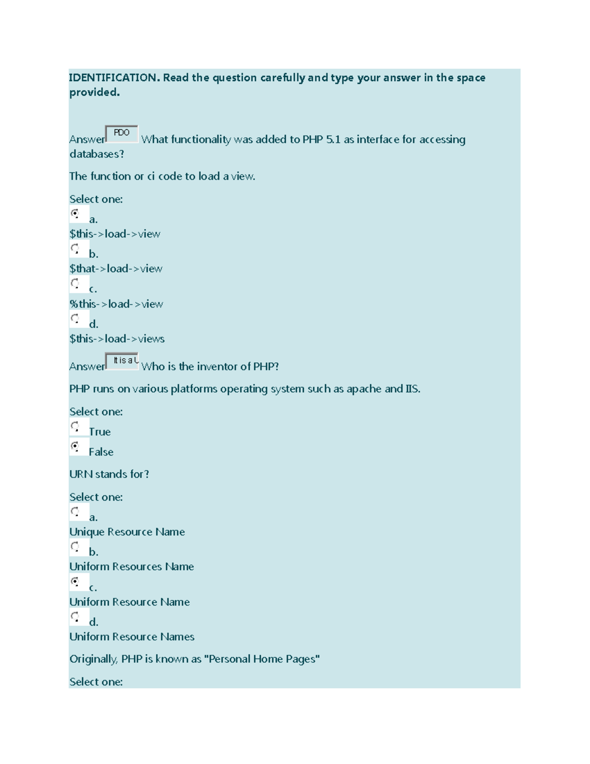 Pdfcoffee - mathematics - IDENTIFICATION. Read the question carefully ...