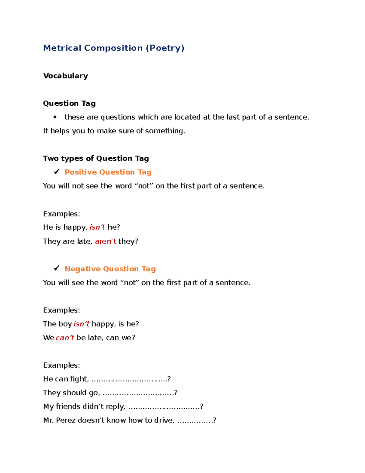 Children and Adolescent Literature - Mytrical Composition (Poetry ...