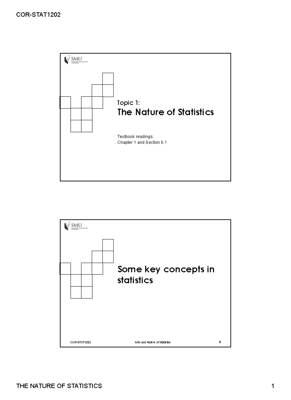 Topic 1 Nature of Statistics - COR-STAT Topic 1: The Nature of ...
