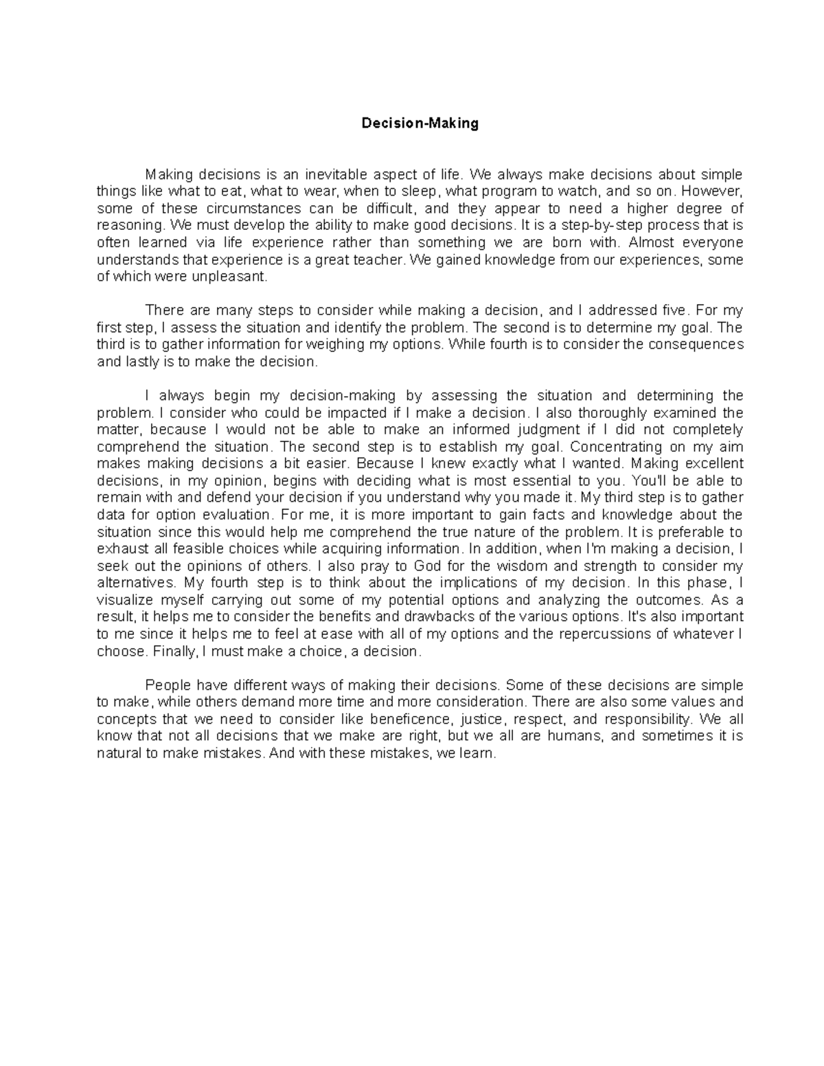 Decision-making - Steps on how to make a good decision - Decision ...