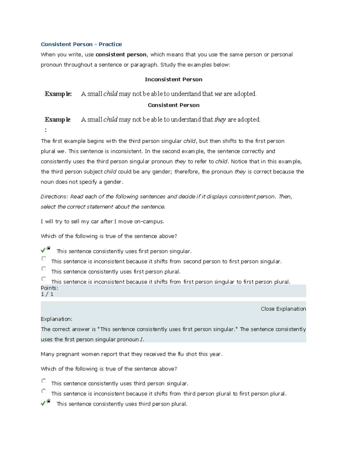 Consistent Perso 1 - Practice material exam with answers. Week 7 ...